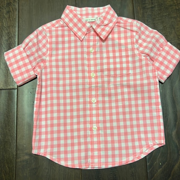 Janie and Jack | Shirts & Tops | Nwt Janie And Jack Baby Boy Pink Gingham Button Down Dress ...